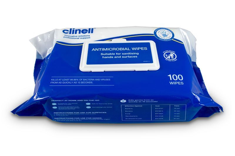Clinell Antimicrobial Hand Wipes | Mr First Aid